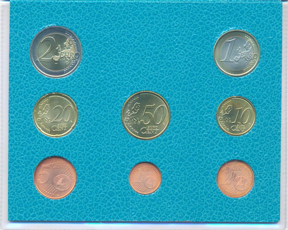 Набор монет Ватикана: 2,1 евро, 50,20,10,5,2,1 евроцент (8шт). Буклет. 2019